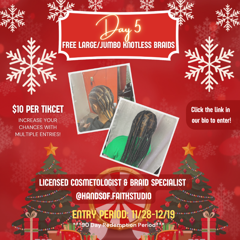 FREE Large/Jumbo Knotless Braids | Raffle Creator
