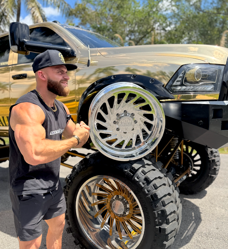 Custom Forged Wheels (20x11-26x16) With Custom Engraved Floater Caps ...