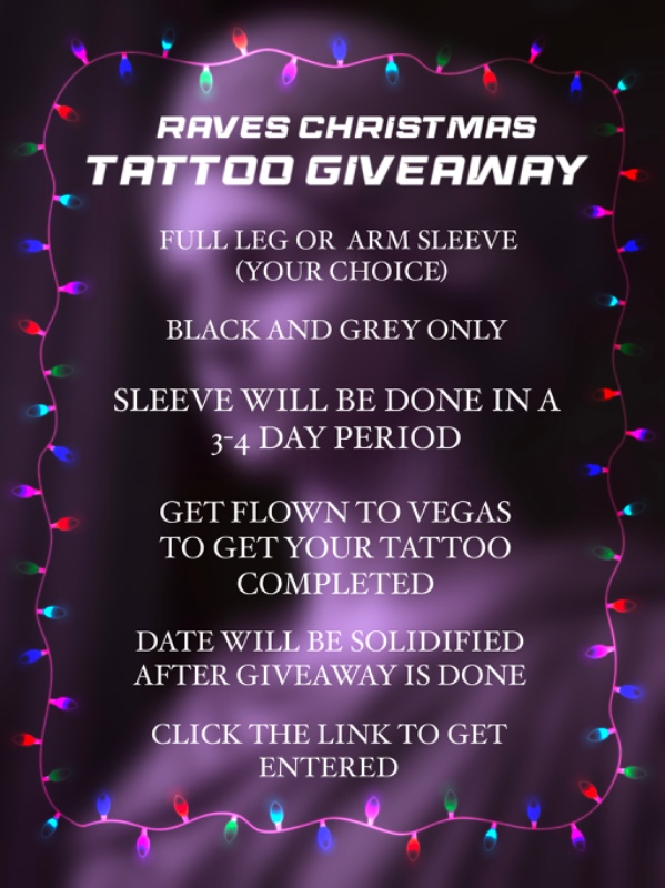 Rave’s Christmas Tattoo Sleeve Giveaway | Raffle Creator